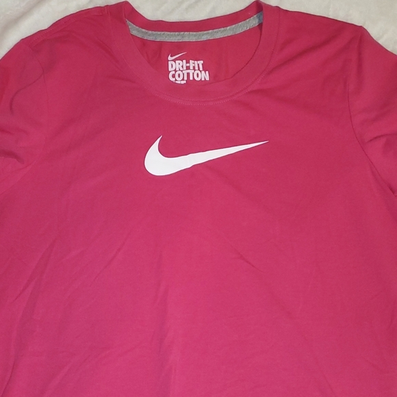 Nike | Tops | Nike Pink Dri Fit Cotton T Nwot | Poshmark